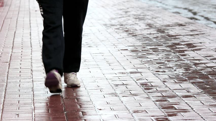Unrecognizable People Walking On Rainy Stock Footage Video (100% ...