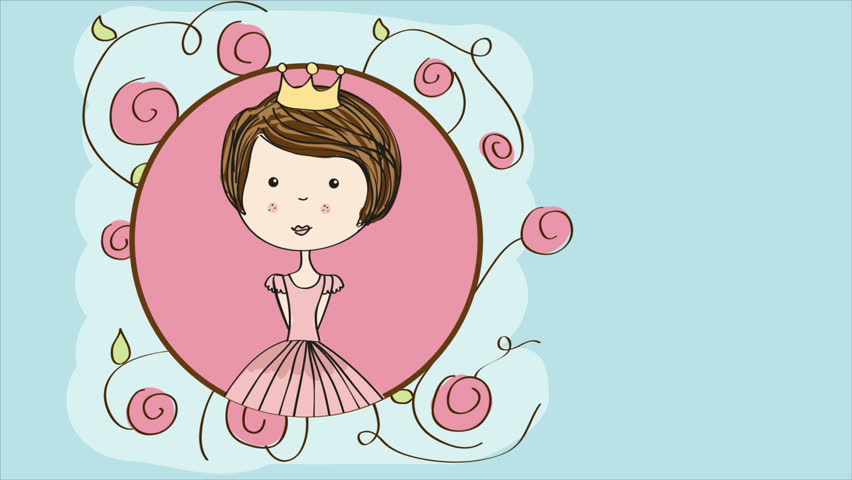 Cute Princess and Flowers Video Stock Footage Video (100% Royalty-free ...