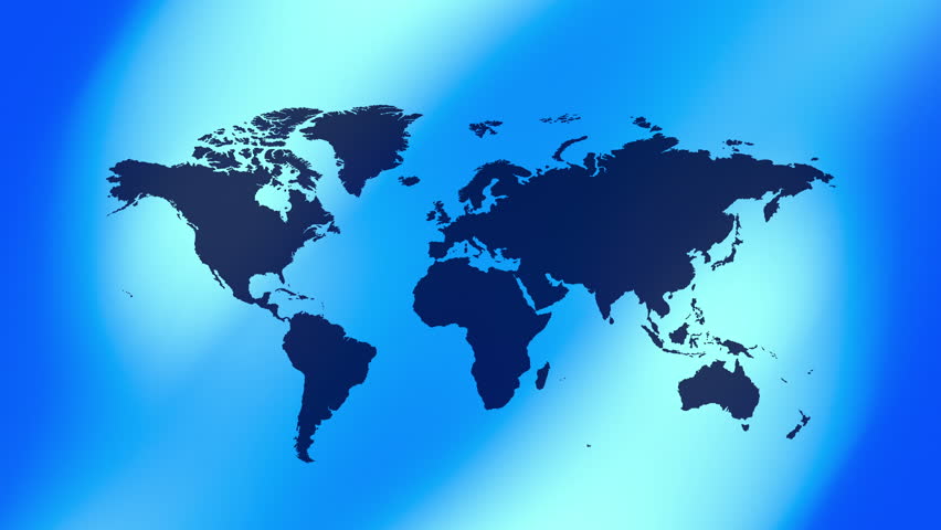 blue abstract presentation background world map Stock Footage Video ...