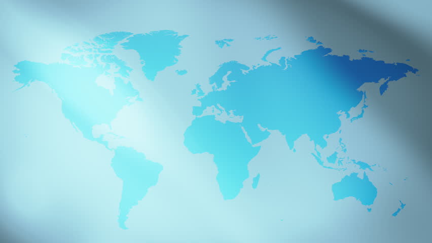 technology blue world map background 4k Stock Footage Video (100% ...