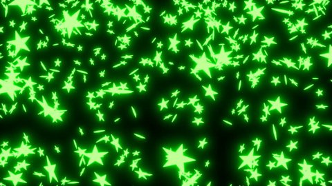 Animated Falling Neon Green Stars On Stock Footage Video (100% Royalty ...