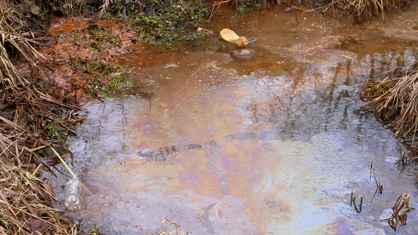 Water Pollution. Natural Disaster. Nature Stock Footage Video (100% ...