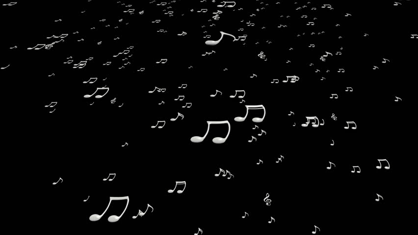 Musical Background Notes Seamless Loop Alpha Stock Footage Video (100% ...