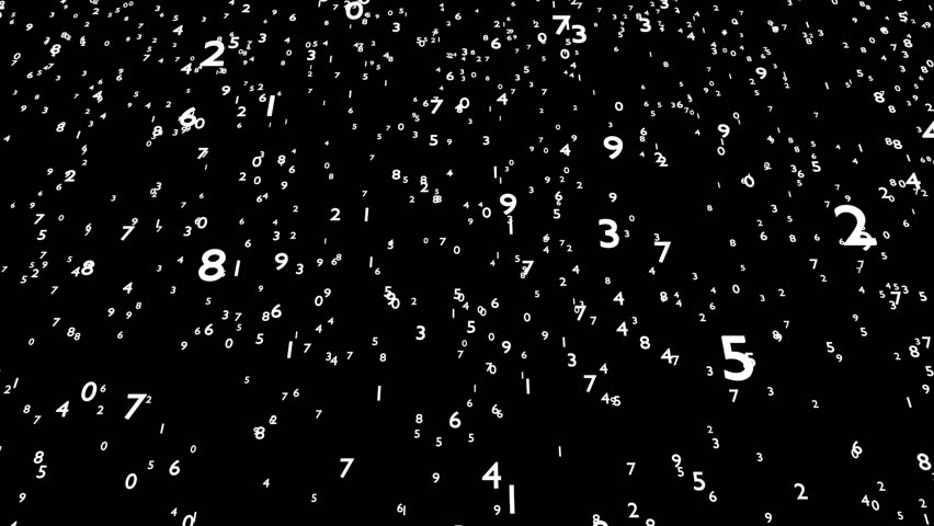 animated falling white color numbers 0 Stock Footage Video (100% ...
