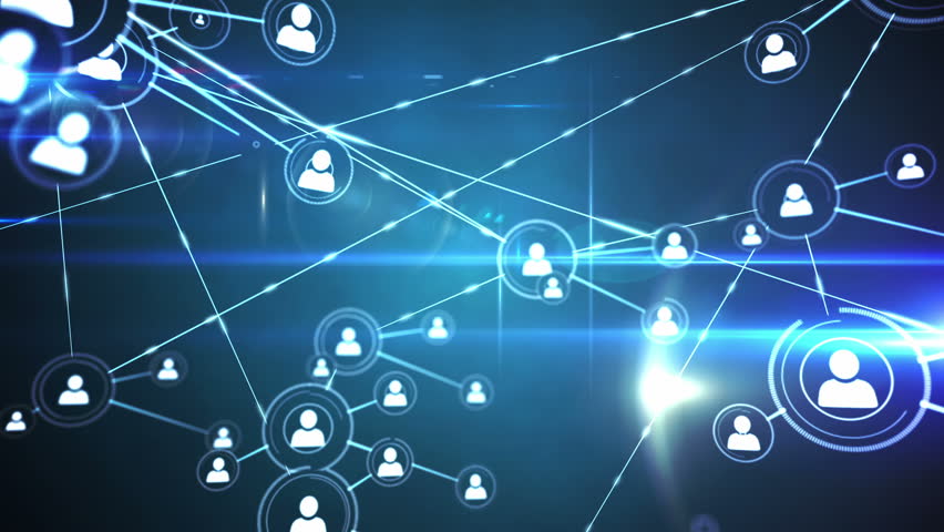 digital animation online community on glowing Stock Footage Video (100% ...