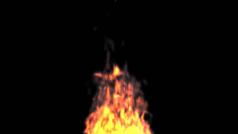 Animated Realistic Fire On Black Background Stock Footage Video (100% ...