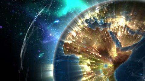 Vector Planet Earth Space Flickering Lights Stock Vector (Royalty Free ...