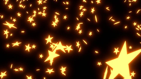 Animated Falling Neon Orange Stars On Stock Footage Video (100% Royalty ...