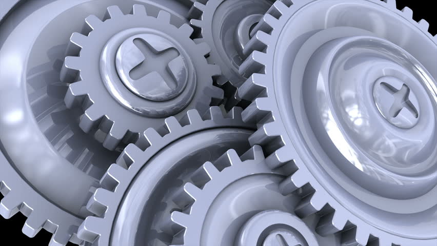 abstract 3d animation gear wheels mechanics Stock Footage Video (100% ...