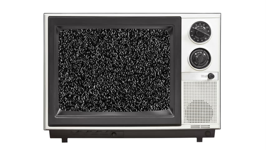 vintage 1980's television static screen zoom Stock Footage Video (100% ...