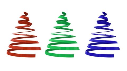 Loop Rotating Christmas Helix Trees Stock Footage Video (100% Royalty ...