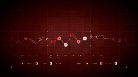Line Graph Fluctuates Incrementally Over Time Stock Footage Video (100% ...