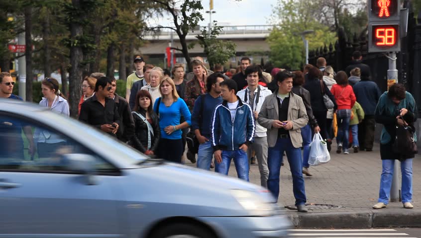 Moscow, Russia - 2012: Crowd Stock Footage Video (100% Royalty-free ...