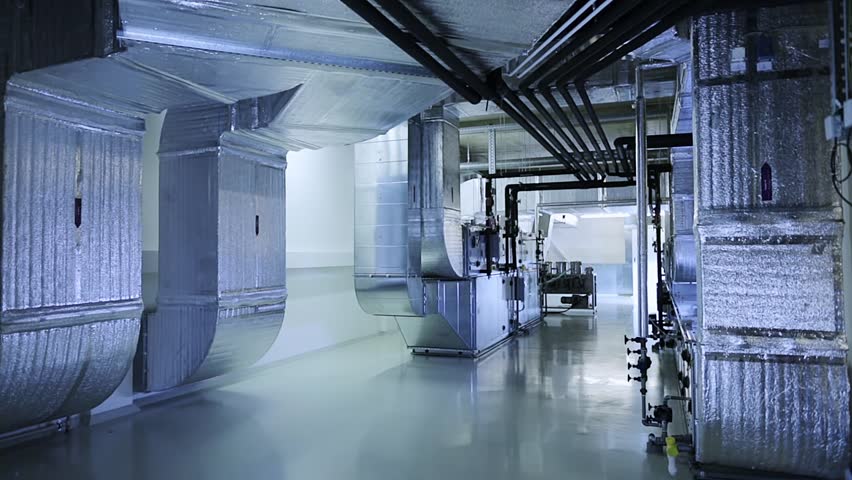 industrial air ducts ventilation system on Stock Footage Video (100% ...