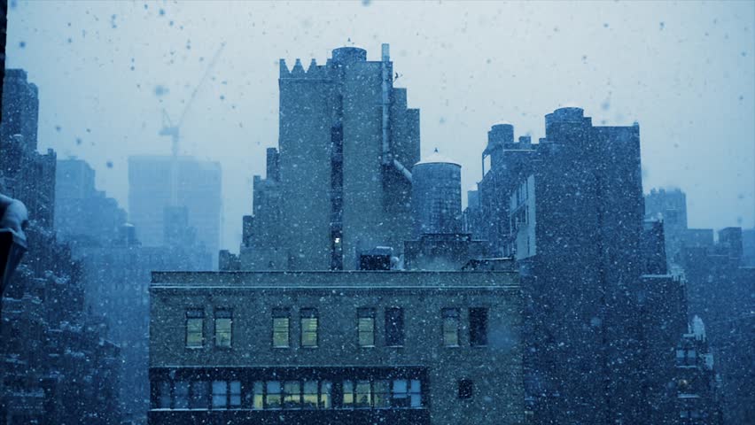 Winter City Background. Snowfall Snow Stock Footage Video (100% Royalty ...