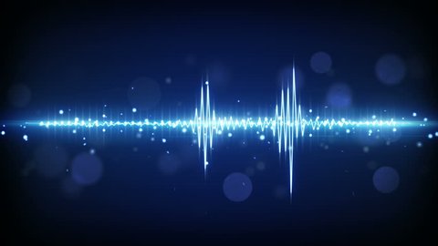 Blue Audio Waveform Computer Generated Seamless Stock Footage Video ...