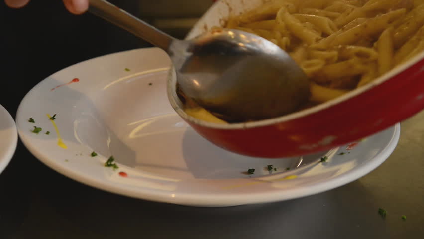 chef serving pasta restaurant Stock Footage Video (100% Royalty-free ...