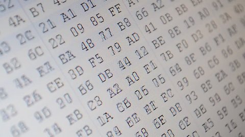 Hexadecimal Program Code On Screen Animated Stock Footage Video (100% ...
