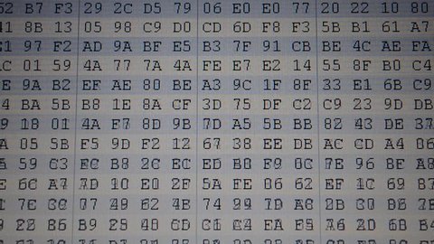 Hexadecimal Program Code On Screen Animated Stock Footage Video (100% ...