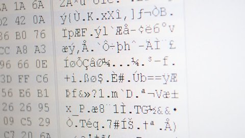 Hexadecimal Program Code On Screen Animated Stock Footage Video (100% ...