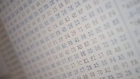 Hexadecimal Program Code On Screen Animated Stock Footage Video (100% ...