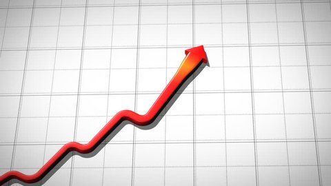 Graph Rising Falling On Tiles Background Stock Footage Video (100% ...