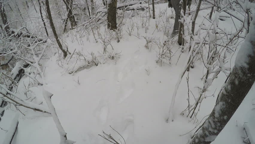 Lost Man Walking in Snow Stock Footage Video (100% Royalty-free ...