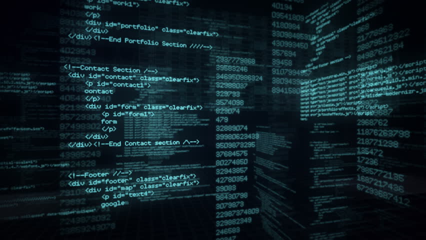 computer program code running virtual space Stock Footage Video (100% ...