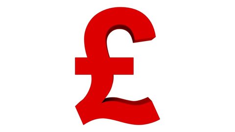 Spinning Red Pound Symbol Stock Footage Video (100% Royalty-free ...