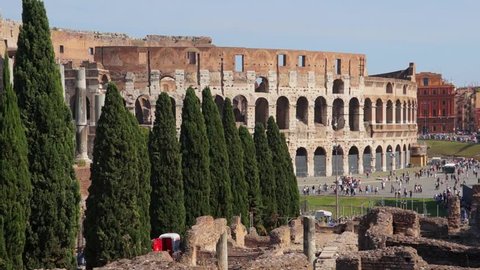 Various Angles Roman Colosseum Flavian Amphitheatre Stock Footage Video ...