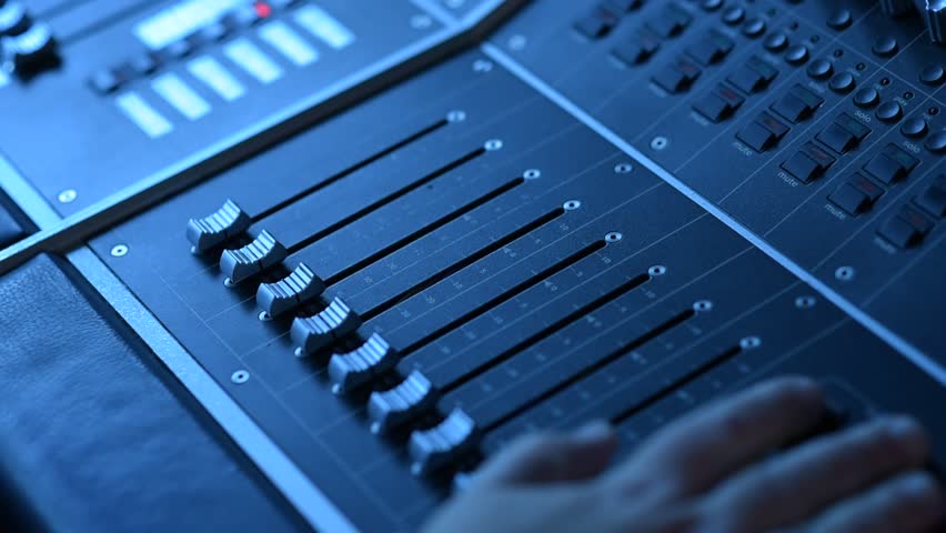 audio mixer automatic fader movement Stock Footage Video (100% Royalty ...