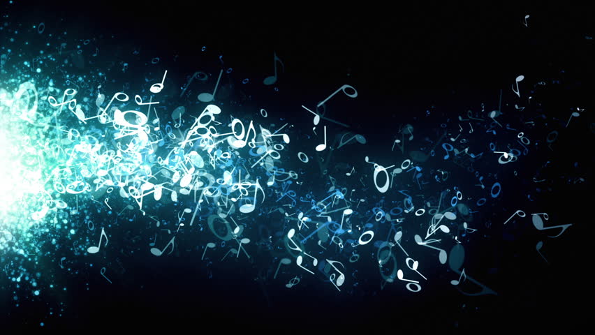musical notes float along on soft Stock Footage Video (100% Royalty ...