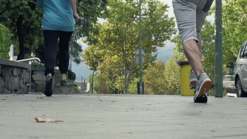 Young People Jogging in City Stock Footage Video (100% Royalty-free ...