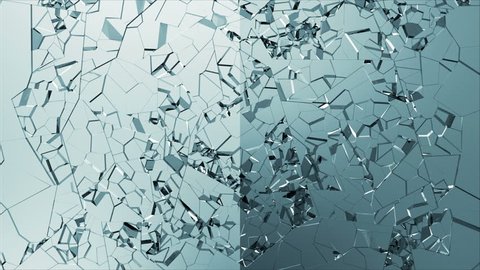 Slow Motion Animation Broken Glass Isolated Stock Footage Video (100% ...
