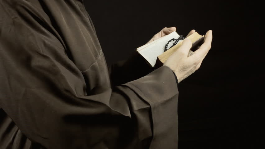 An Old Friar Reading a Stock Footage Video (100% Royalty-free) 9316889 ...