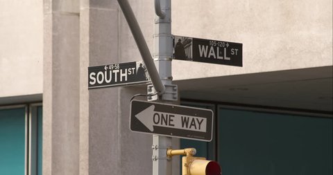 Street Sign Intersection South Street Wall Stock Footage Video (100% ...