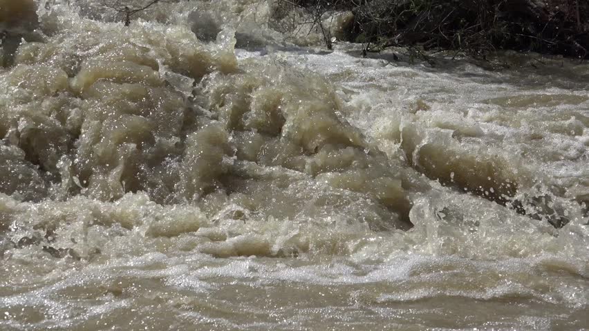 4k Mountain Muddy River in Stock Footage Video (100% Royalty-free ...
