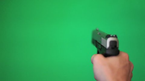 Firing Gun Green Screen Stock Footage Video (100% Royalty-free) 933574 ...