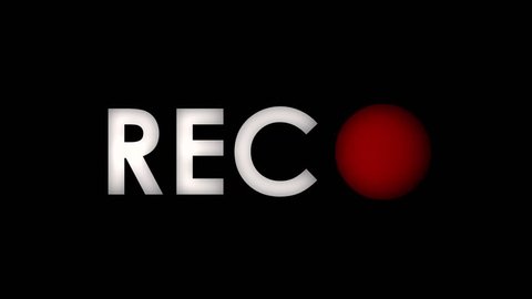 White Rec Text Big Red Flashing Stock Footage Video (100% Royalty-free ...
