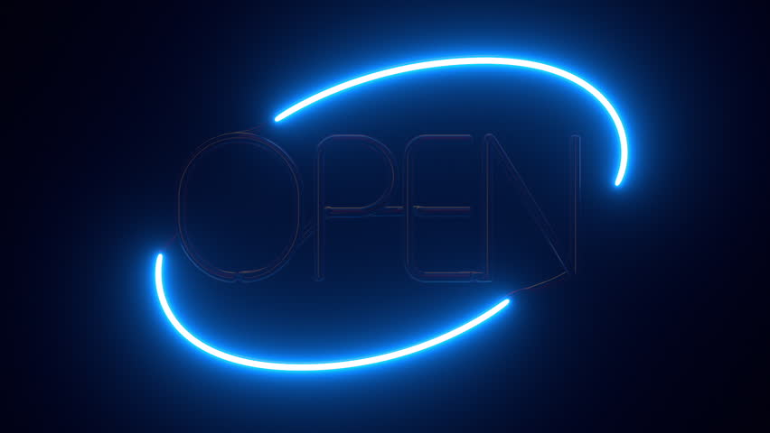 Open Neon Sign Loop in Stock Footage Video (100% Royalty-free) 9400919 ...