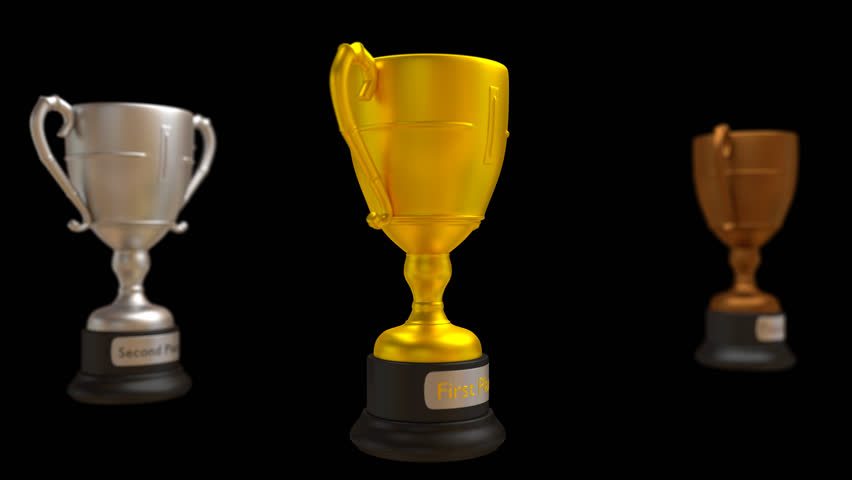 animated gold silver bronze trophy matte Stock Footage Video (100% ...