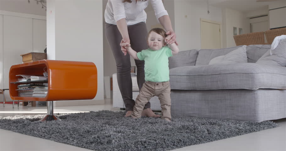 Toddler Learning to Walk with Stock Footage Video (100% Royalty-free ...