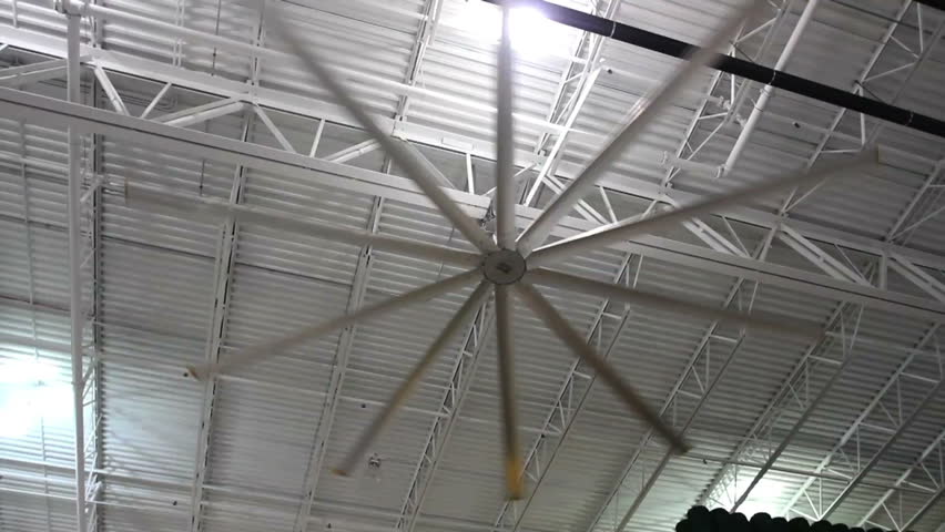 A Large Factory Ceiling Fan Stock Footage Video (100% Royalty-free ...