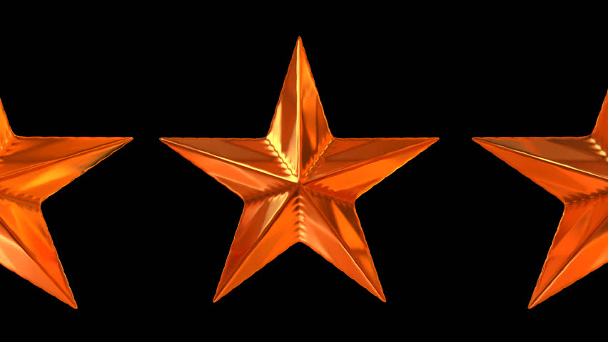 animated rotating bronze stars against transparent Stock Footage Video ...