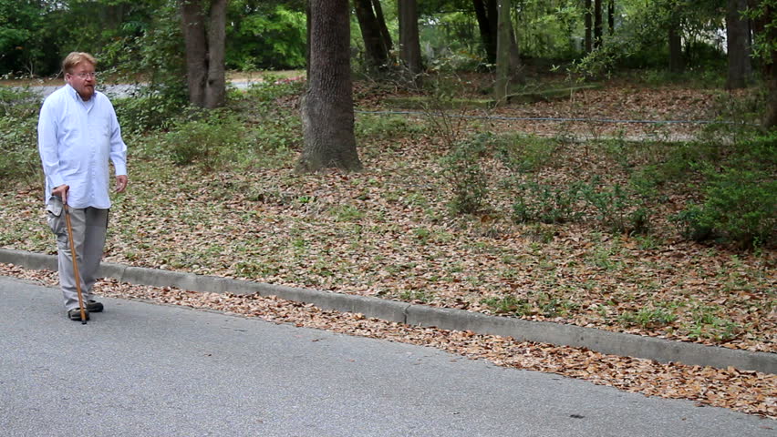 Crippled Disabled Man Walks at Stock Footage Video (100% Royalty-free ...