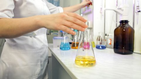 Scientists Boiling Stirring Chemicals On Machine Stock Photo (Edit Now ...