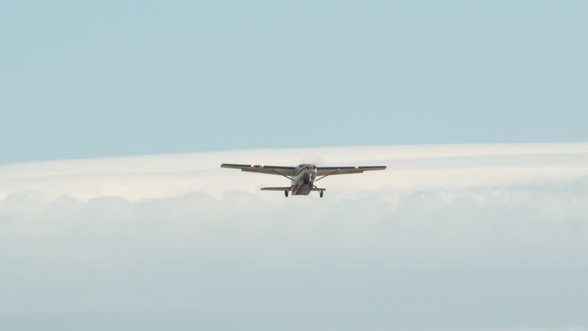 small airplane taking off portland international Stock Footage Video ...