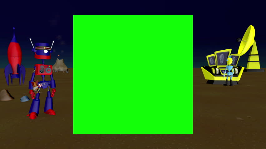 robot's presentation - animated cartoon colorful Stock Footage Video ...