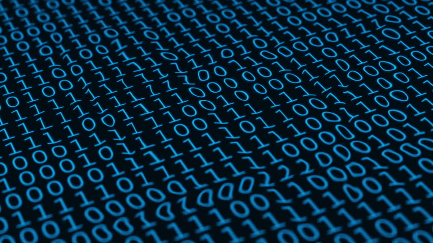 binary code distorted numbers moving across Stock Footage Video (100% ...