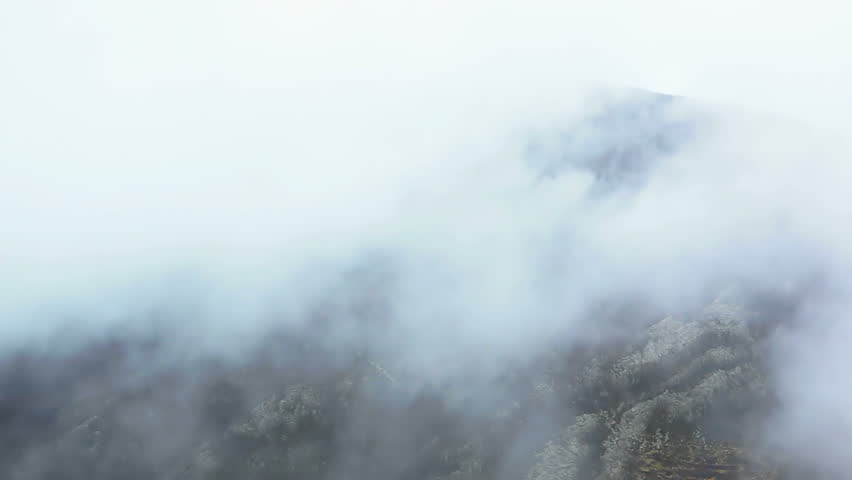 Dense Fog Passes Over Mountain Stock Footage Video (100% Royalty-free ...